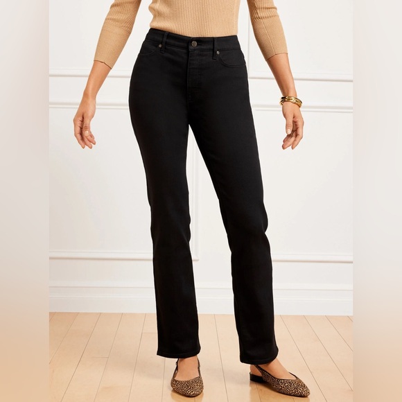 Talbots | Jeans | Talbots Womens Black High Rise Barely Boot Cut Curvy ...
